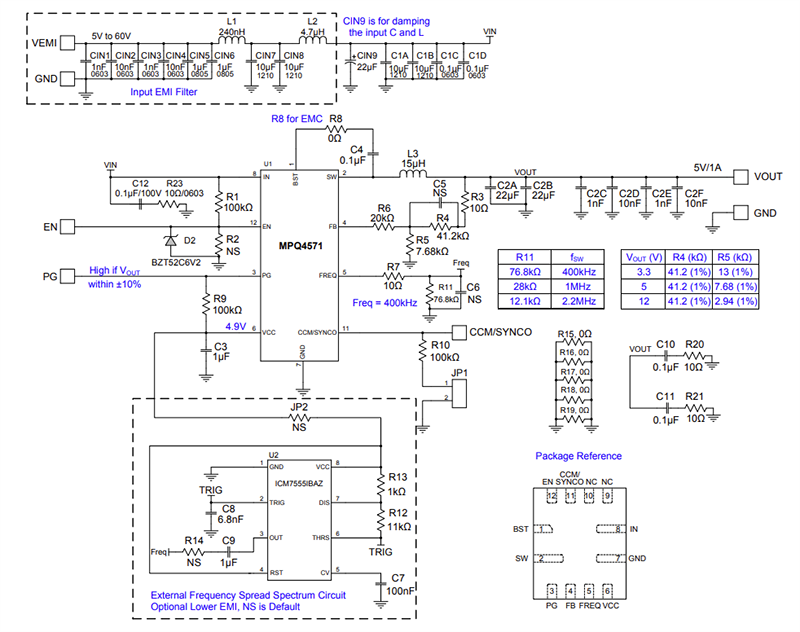 EVQ4571-QB-00A Buck Converter Evaluation Board - MPS | Mouser